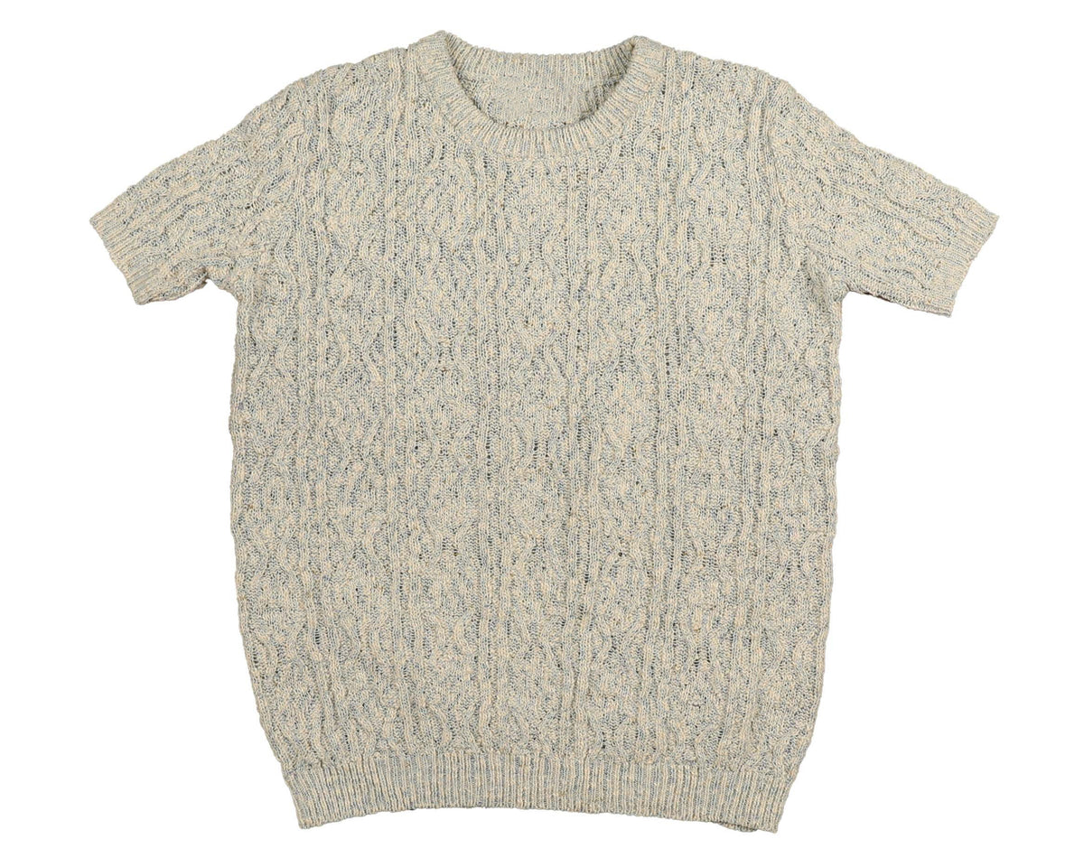 Noma Marled Textured Knit in Light Blue – Petit Perfection