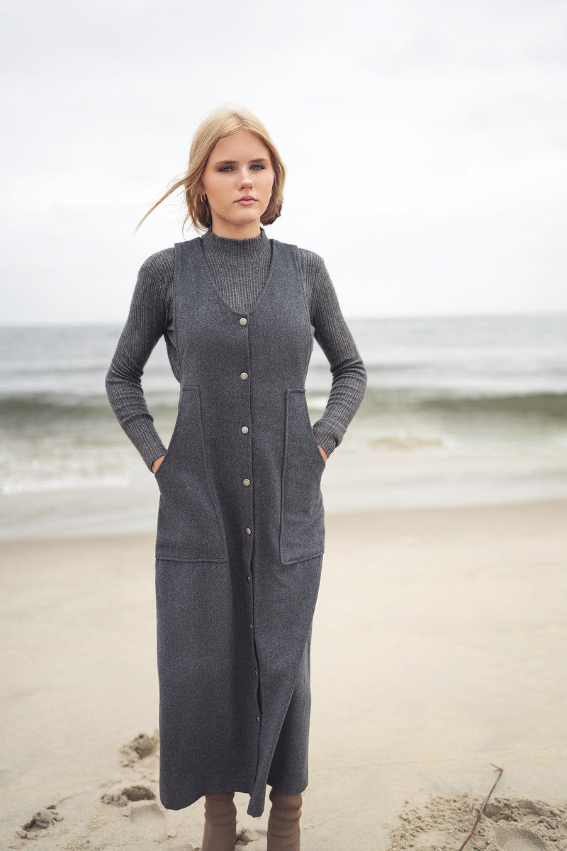 Gem Grey Wool Button Down Jumper Set – Petit Perfection